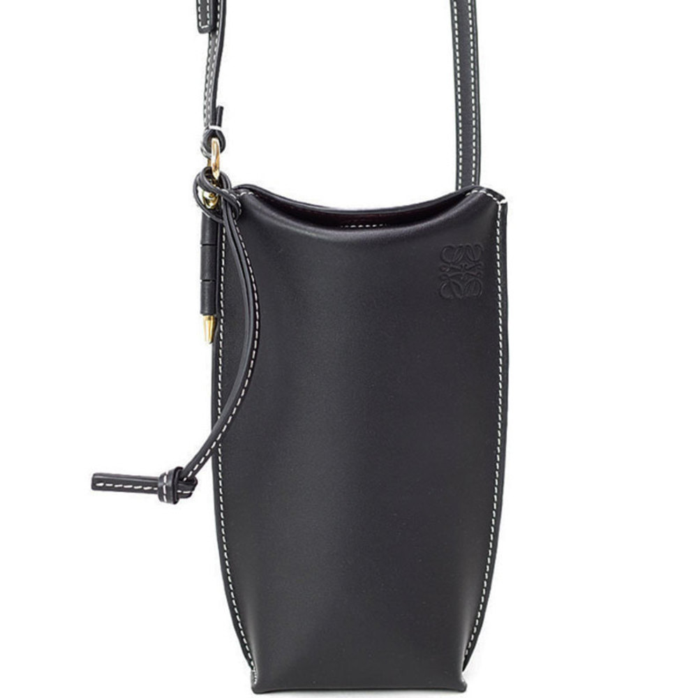 Loewe Gate Pocket Shoulder Bag Black - Gem
